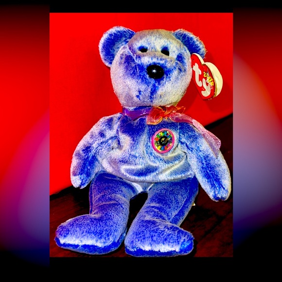 Ty | Toys | Ty Beanie Babies Periwinkle The Bear With Damaged Tag See ...